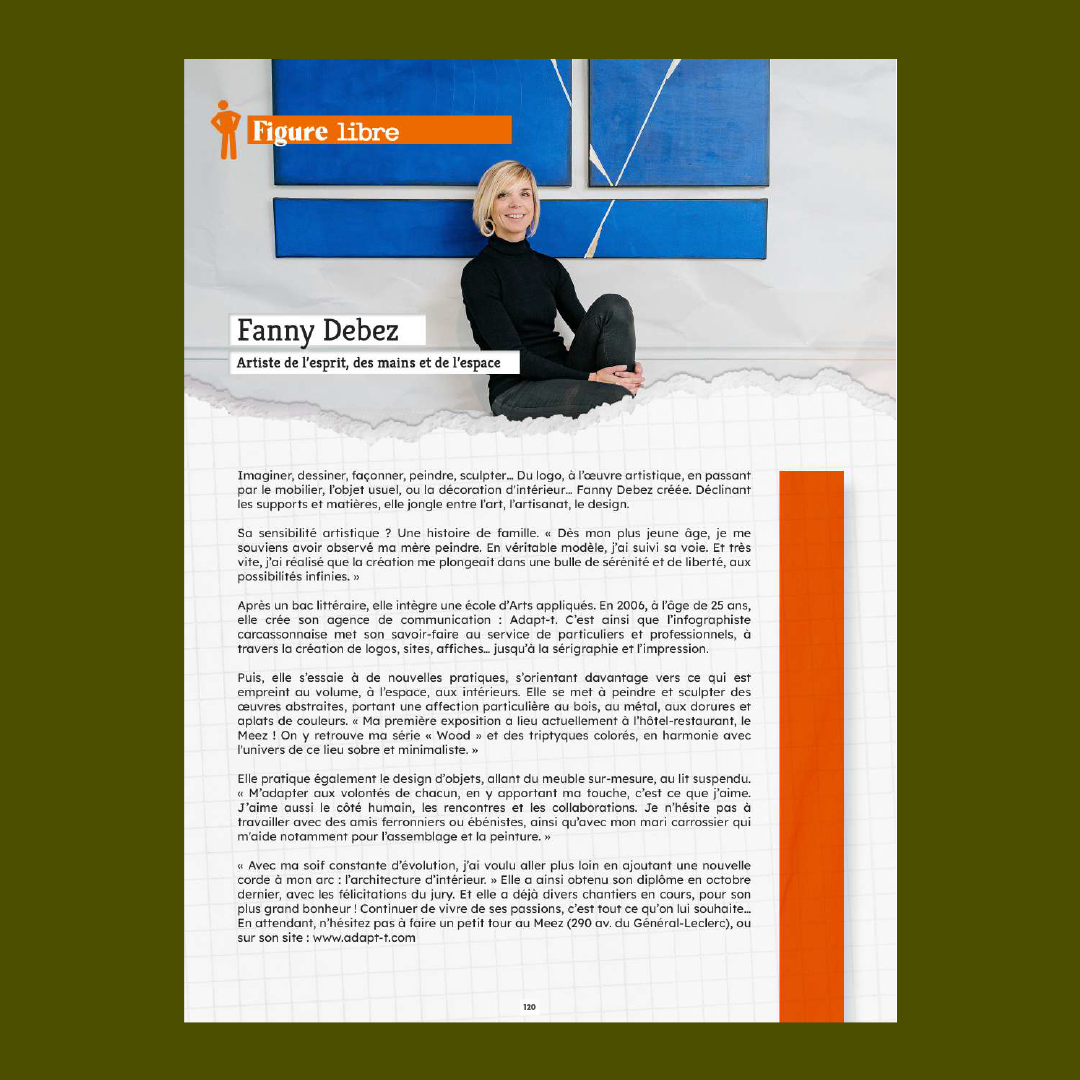 Fanny Debez dans le Mag Evasion N°169